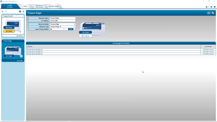 Epilog Laser Job Manager