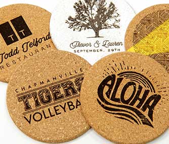 Engraving on Cork Coasters