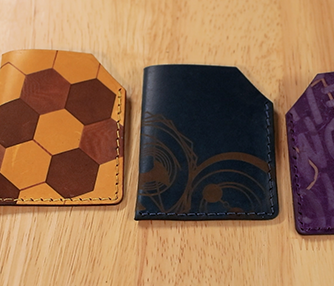 Laser Cutting and Engraving Leather Wallets