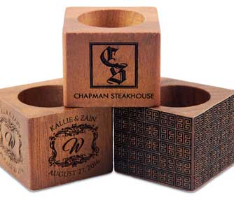 Engraving on a Wooden Napkin Ring