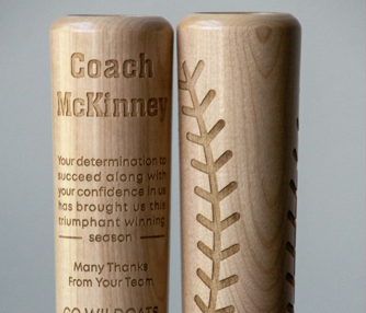 Laser Engraving Baseball Bat Mugs