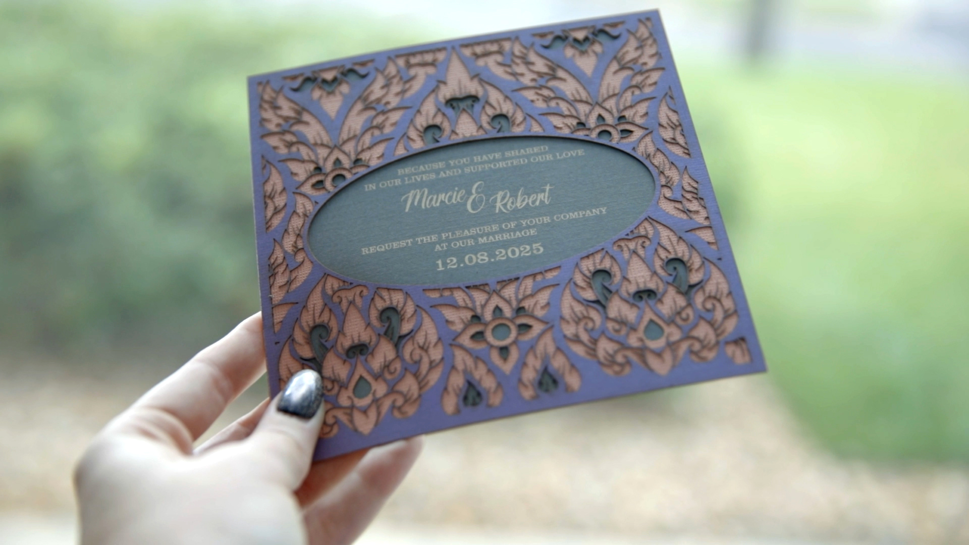 Laser Engraving and Cutting Custom Wedding Invitations