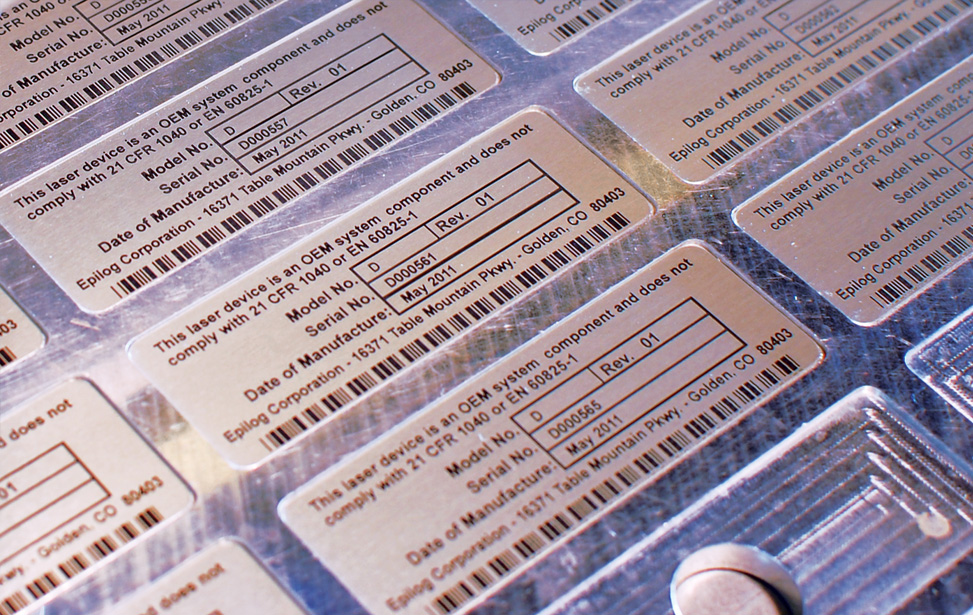 Gravure de codes-barres avec un graveur au laser